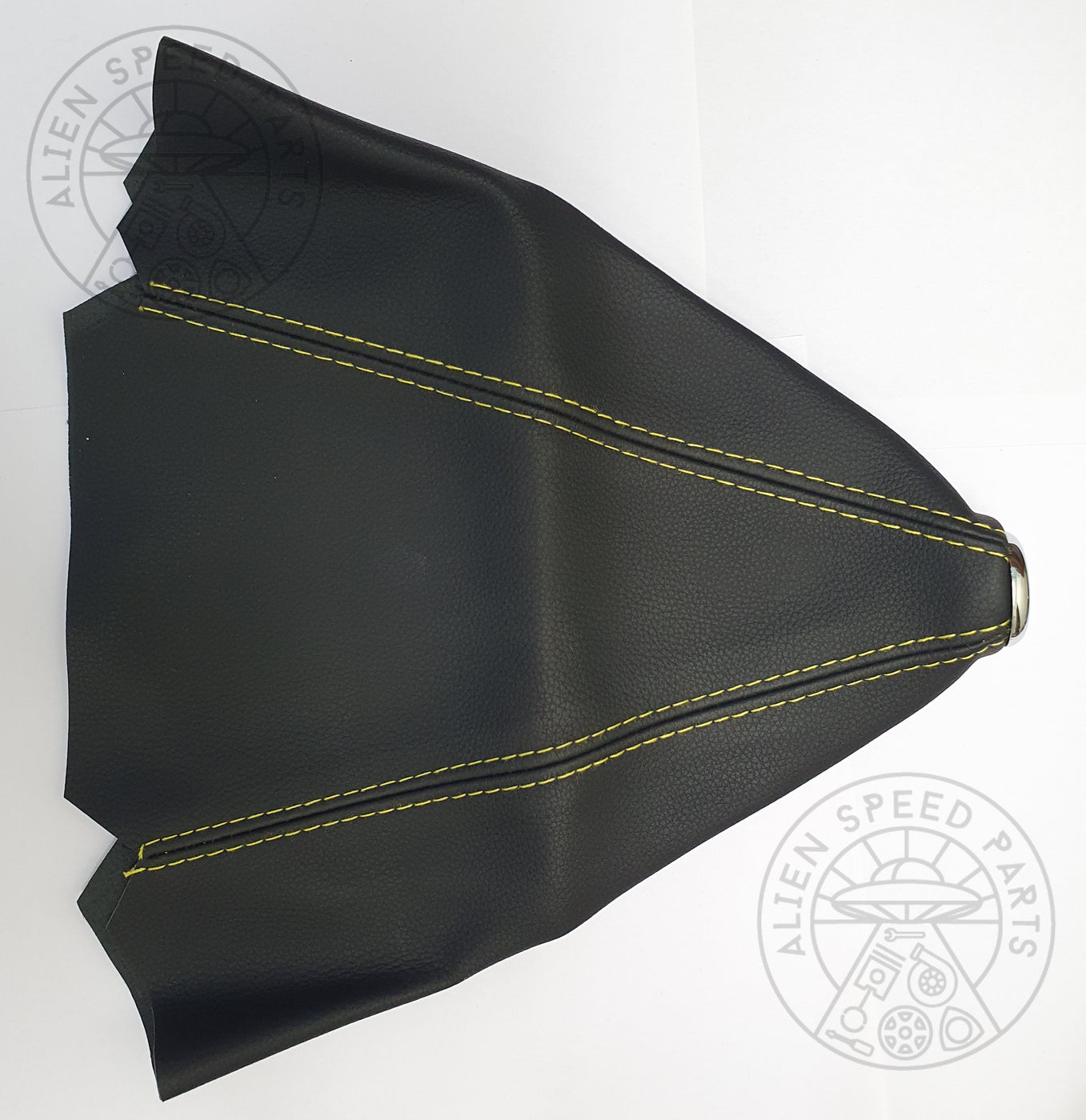 Leather Gear Stick Boot/Surround with Silver Ring — Alien Speed Parts