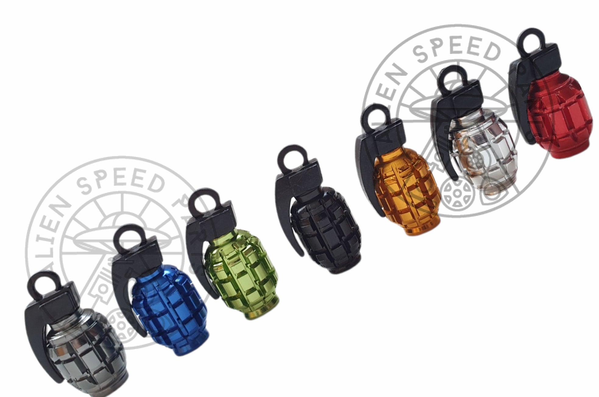 Hand Grenade Wheel Valve Caps — Alien Speed Parts