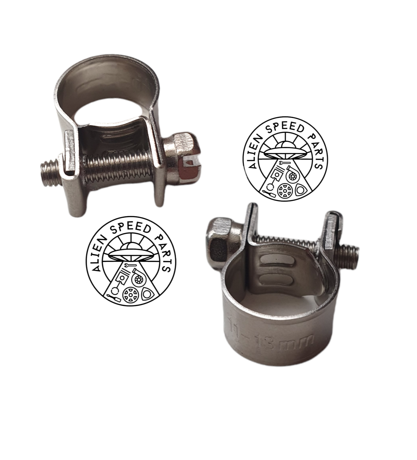 EFI Stainless Adjustable Hose Clamps - Many Sizes — Alien Speed Parts